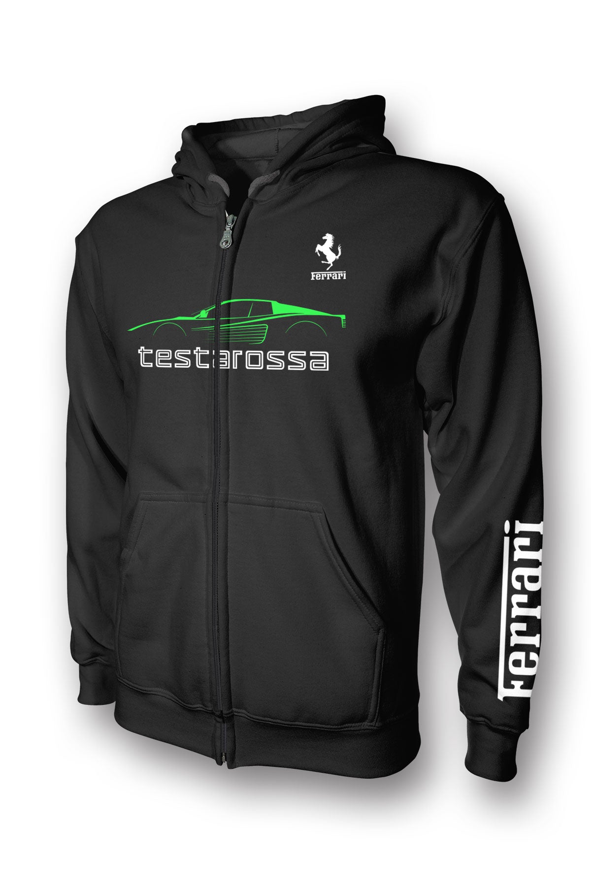 Ferrari Testarossa Full Zip Hoodie - Ferrari Jacket, Ferrari Clothing ...